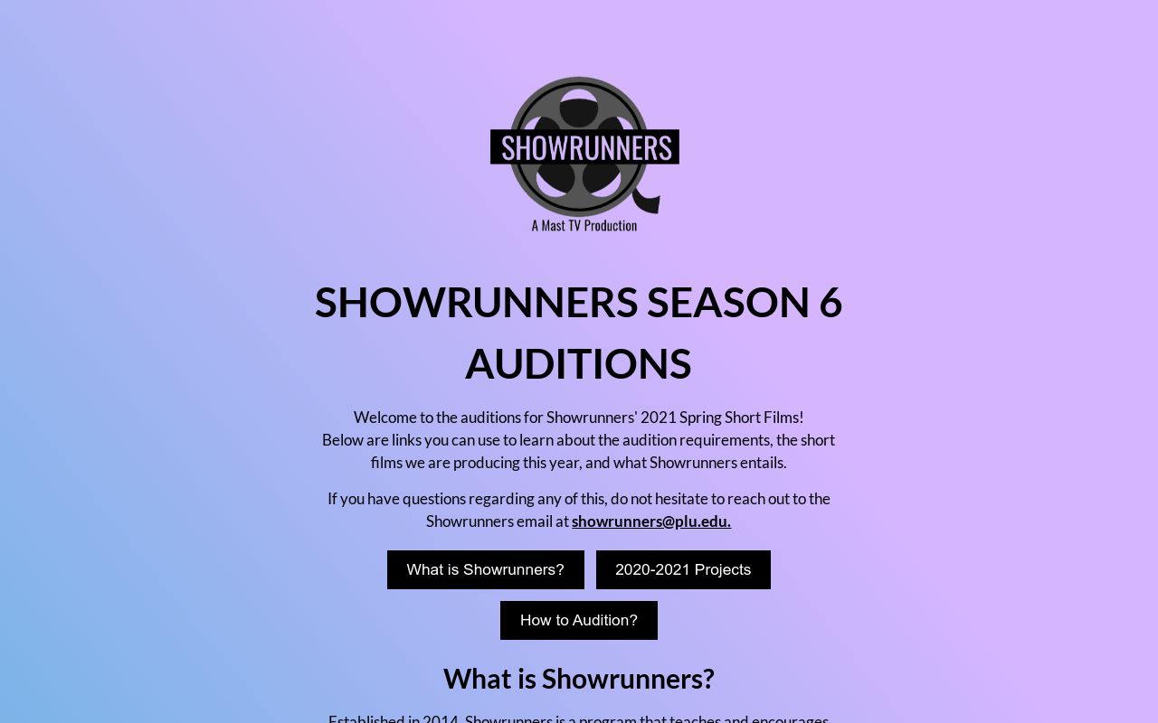 Showrunners Auditions